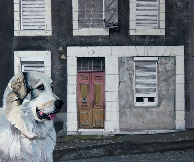 Le chien et la porte. | Tony Noble - Artist